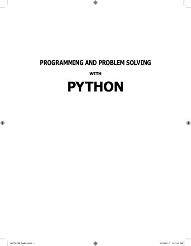 Ebook – Programming And Problem Solving With Phython (PDF Instant Download) – Elibs Store