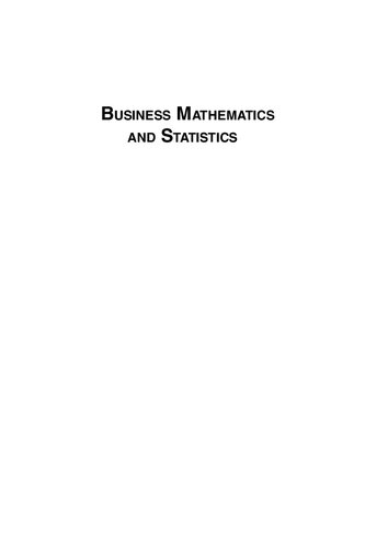 Ebook – Business Mathematics and Statistics (PDF Instant Download ...